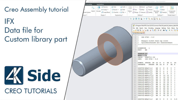 Creo IFX - data file preparation for custom library part