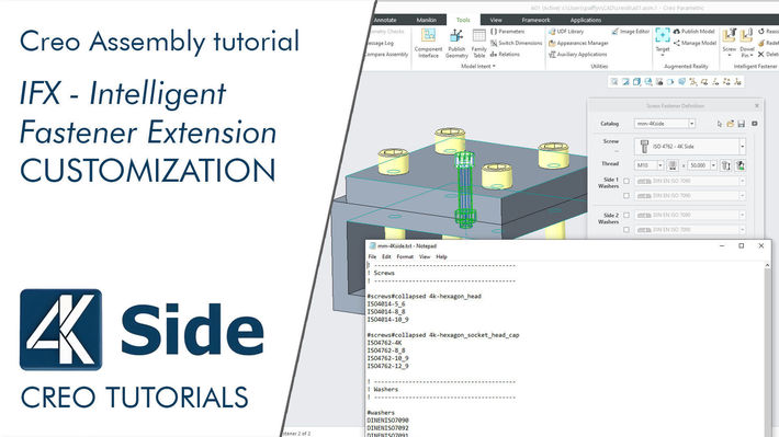 Creo IFX - How to customize Creo Intelligent Fastener library