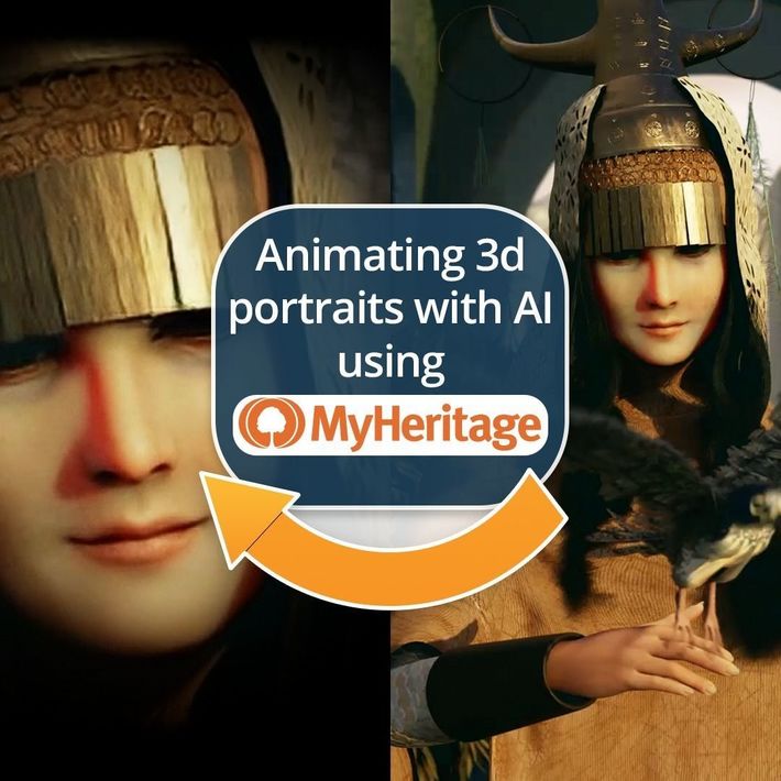 Animating 3d portraits with AI