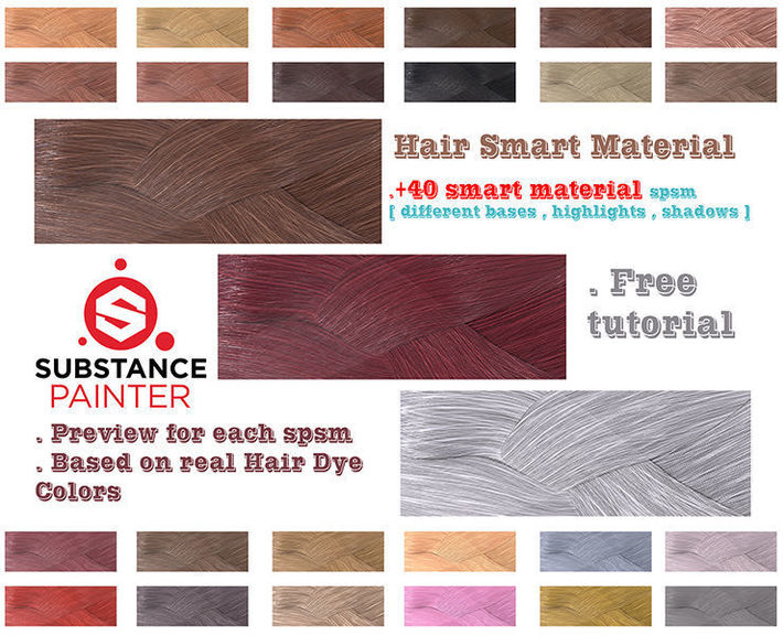 How to use Hair Smart material in substance painter