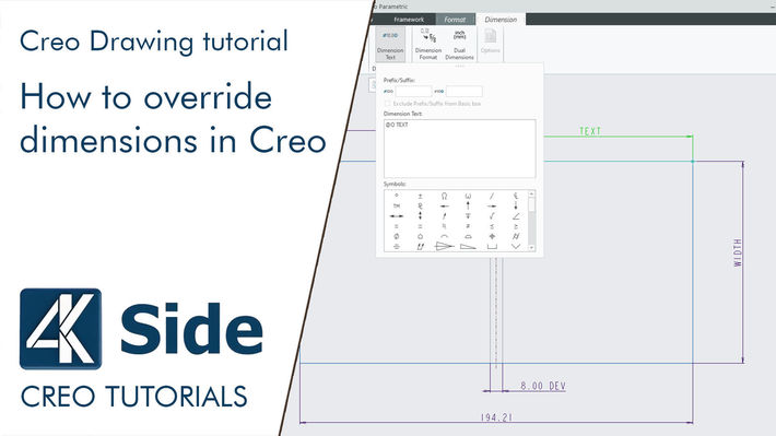 How to override dimensions in Creo