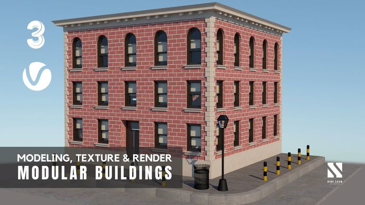 Modeling, Texture & Render Modular Buildings | Autodesk3dsMax/Vray