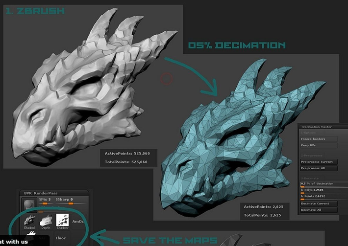 Polygon Art based on 3d sculpting | CGTrader