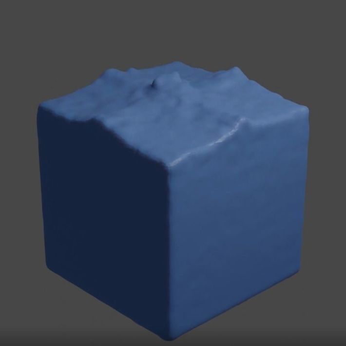 Fluid Physics in a Cube 3D Animation