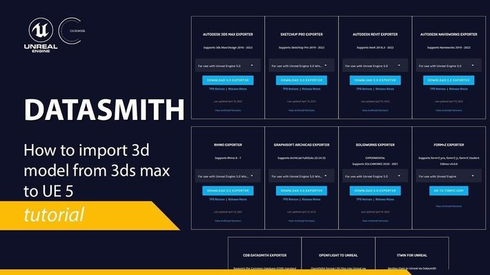 How to import 3d model from 3ds max (or other applications) to Unreal Engine 5 using datasmith ...