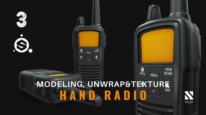 Game Asset Hand Radio | Autodesk3dsMax/SubstancePainter