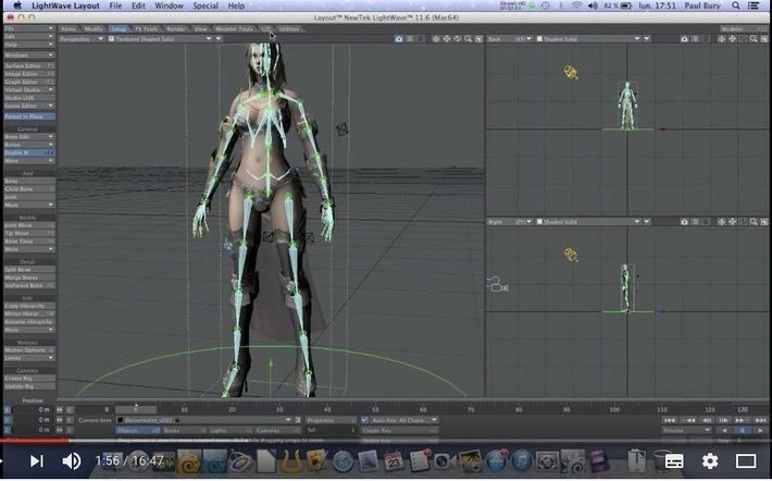 Retargeting motion capture in Lightwave with Genoma