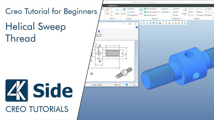 Creo 8 tutorial - Helical Sweep Thread