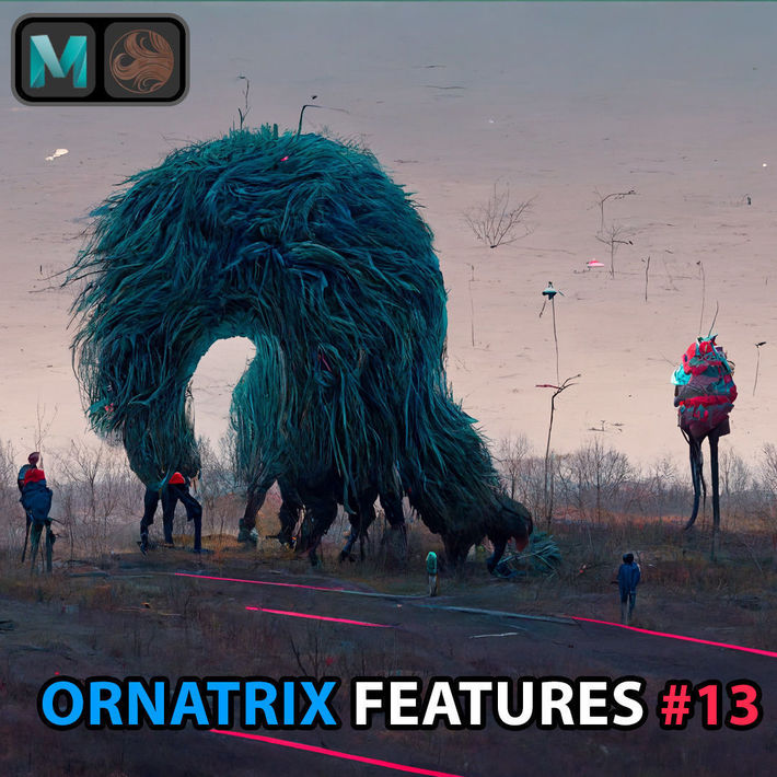 Ornatrix Features #13 - PushAwayFromMesh modifier in Maya.