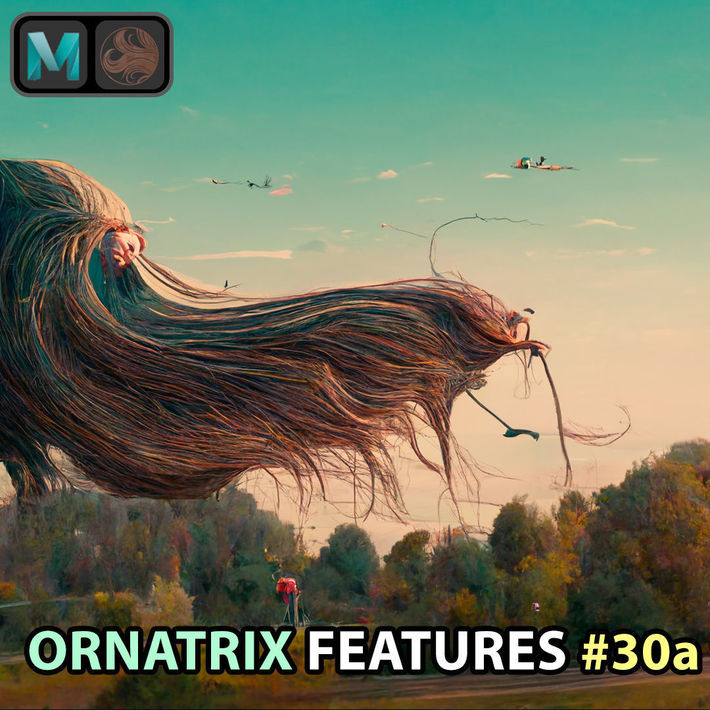 Ornatrix Features #30a - Without Branching in Maya - 1