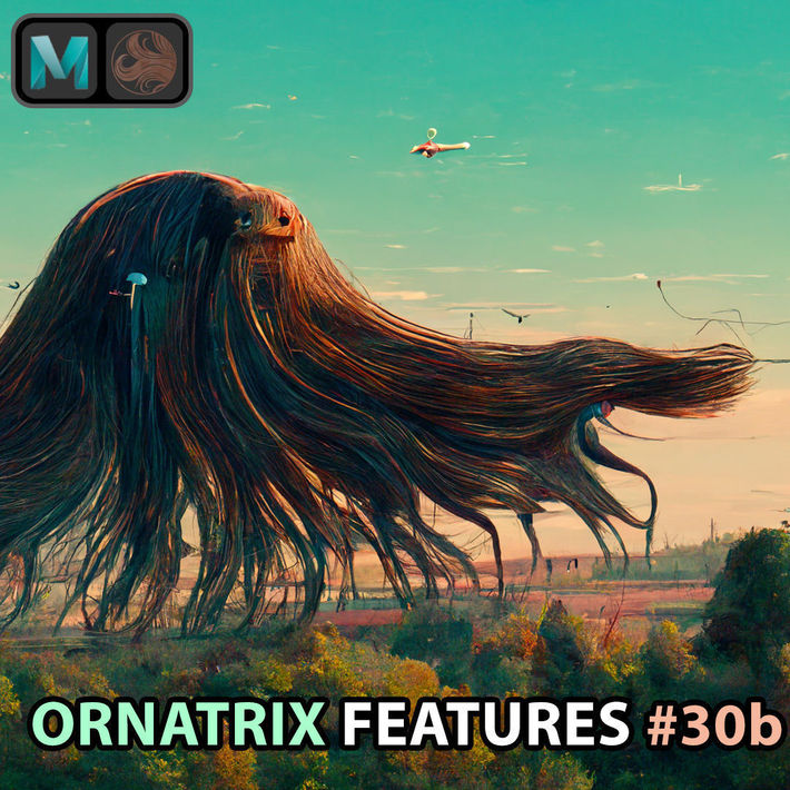 Ornatrix Features #30b - Without Branching in Maya - 2
