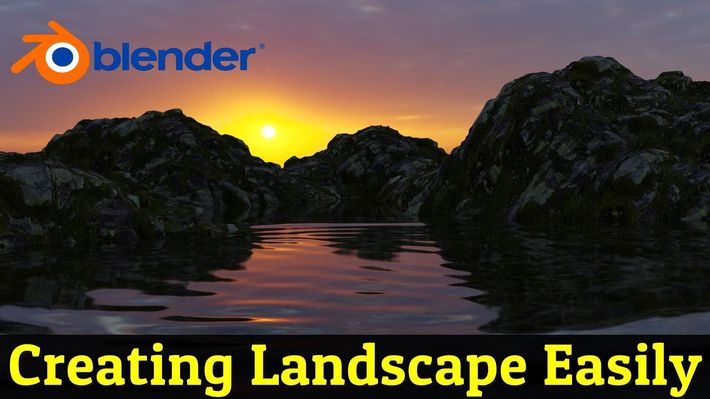 How to create landscape and terrain easily in Blender?