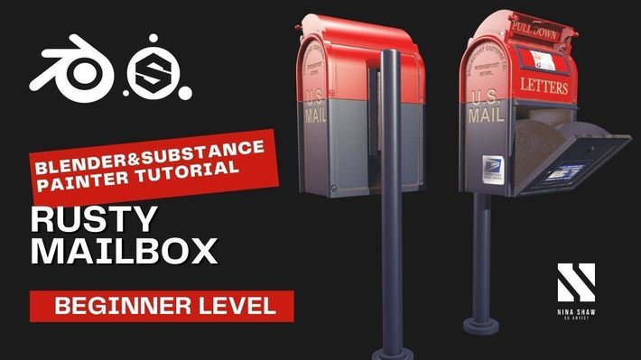 Game Asset Mailbox | Blender/SubstancePainter