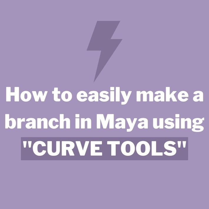 How to easily make a branch in Maya using "Curve Tools". Quick Tip