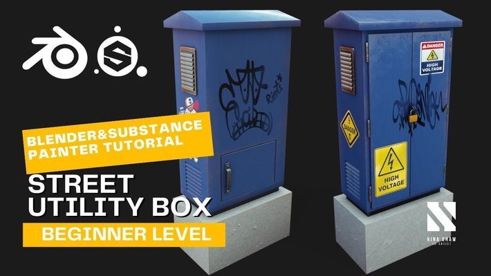 Game Asset Street Utility Box | Blender/SubstancePainter