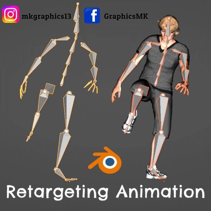 Retargeting Animations Using Blender Rokoko Plugin