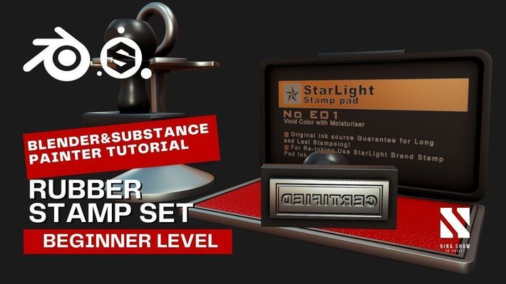 Game Asset Rubber Stamp Set | Blender/SubstancePainter