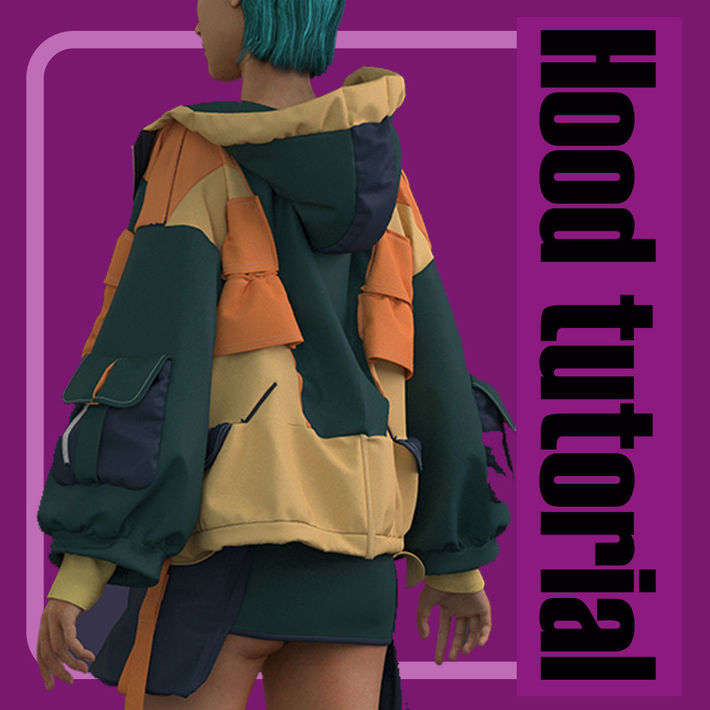 Marvelous Designer / Clo3d Tutorial of hood with narrative