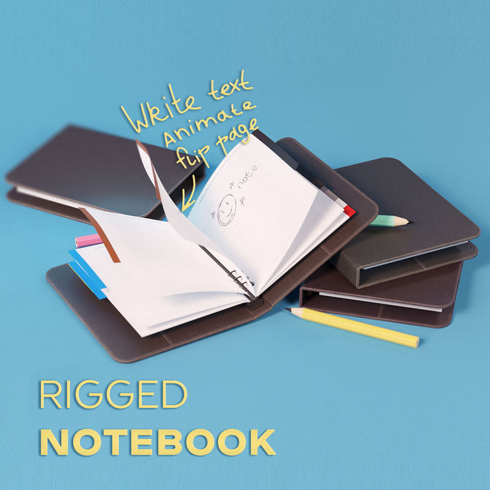 Blender Rigged Notebook Tutorial - Text and Page Animation in Blender