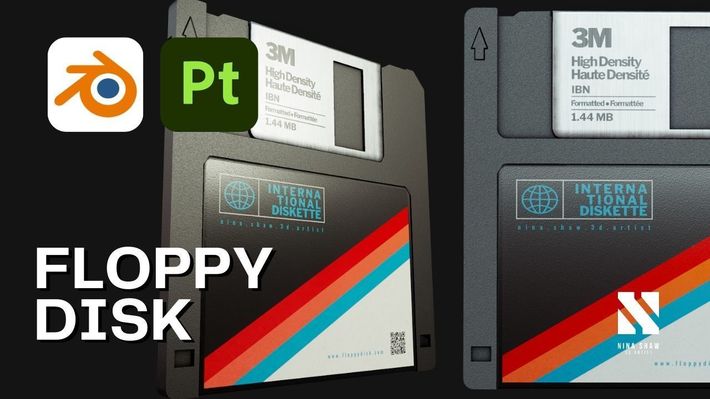 Floppy Disk | Blender/Substance Painter