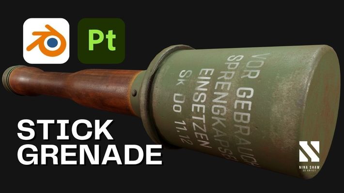 Game Asset Stick Grenade | Blender/Substance Painter