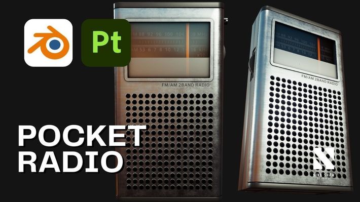 Vintage Pocket Radio | Blender/Substance Painter