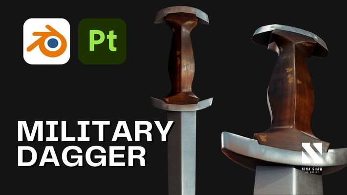 Game Asset Dagger | Blender/SubstancePainter