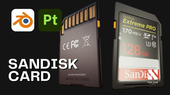 Sandisk Card | Blender/Substance Painter