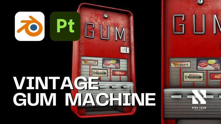Vintage Gum Machine | Blender/Substance Painter