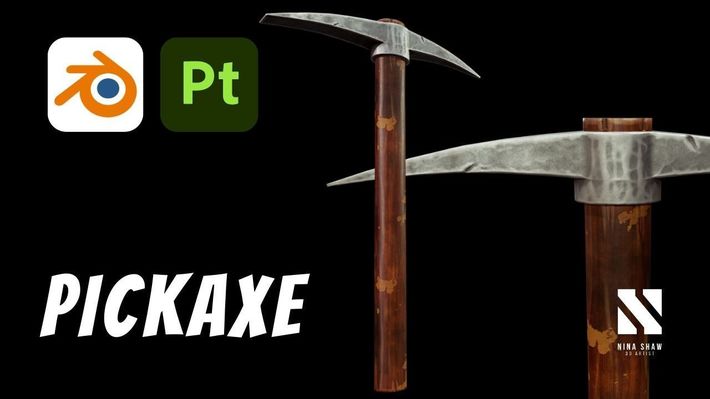 Game Asset PickAxe | Blender/SubstancePainter