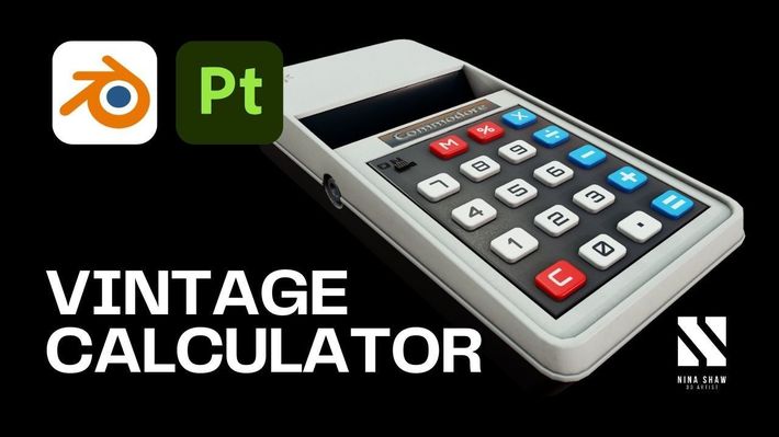 Commodore Calculator | Blender/SubstancePainter