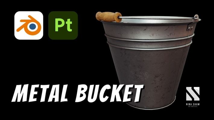 Metal Bucket | Blender/Substance Painter Tutorial