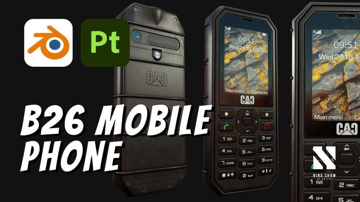 B26 Mobile Phone | Blender/Substance Painter Tutorial