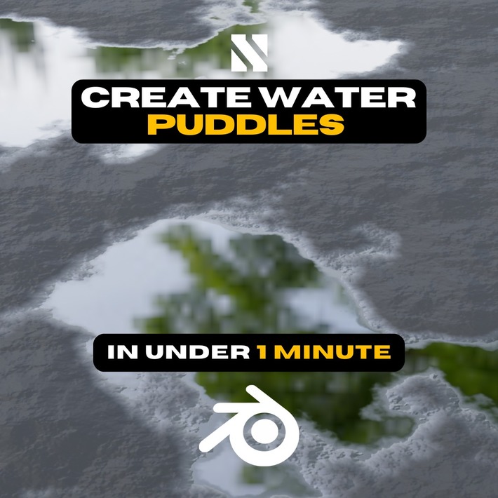 Blender tip#27 | How to create water puddles in Blender